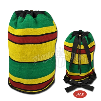 Rasta Striped Cinch Top Backpack