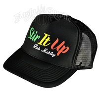 Bob Marley Stir It Up Black Trucker Cap