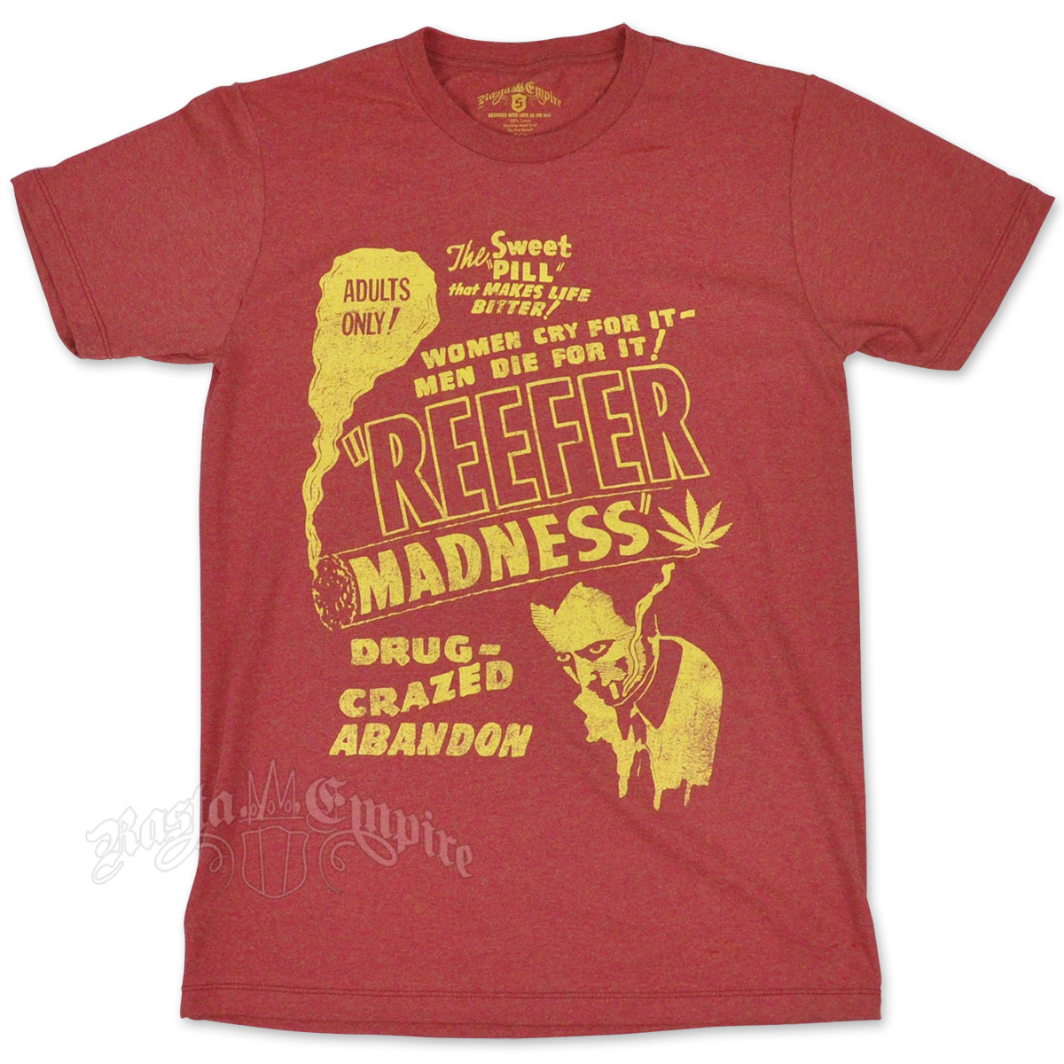 Seven Leaf Reefer Madness Heather Rusty Red T-Shirt – Men’s