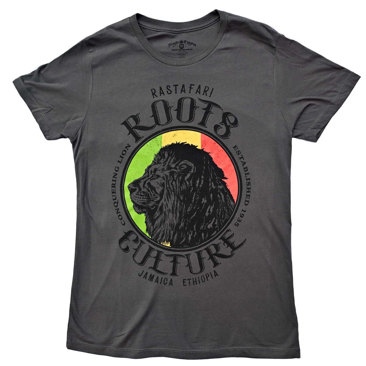 RastaEmpire Profile Lion Roots & Culture Gray T-Shirt – Men’s
