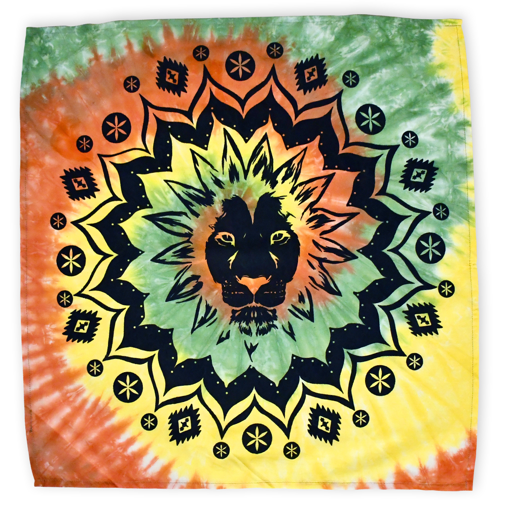 Rasta & Reggae - Tie Dye Lion of Judah Bandana