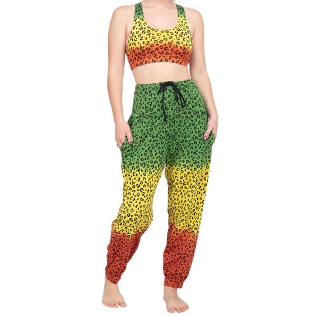Women's Rasta Leopard Print Genie Pants | RastaEmpire