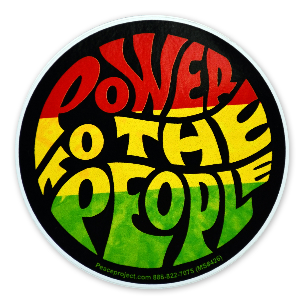 Power To The People Rasta Sticker | RastaEmpire.com